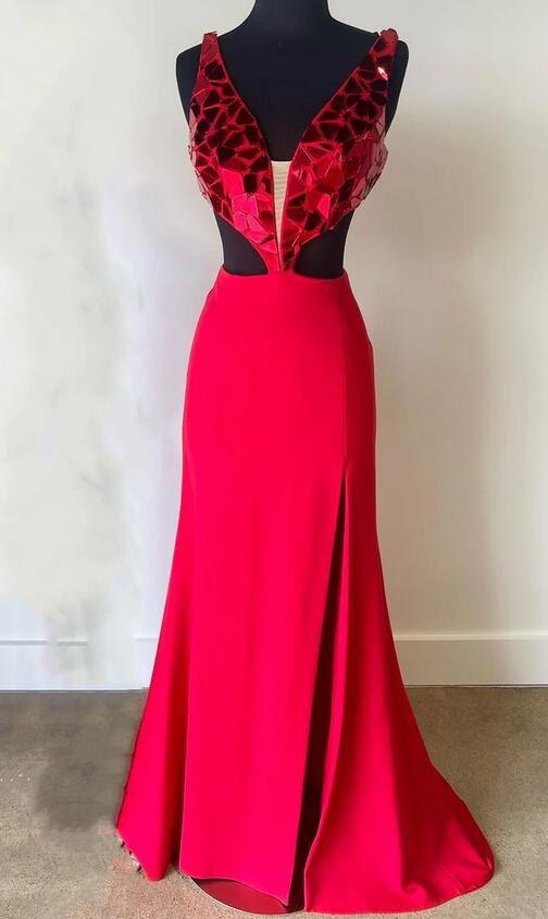2024 New Red Long Prom Dress – DressesTailor