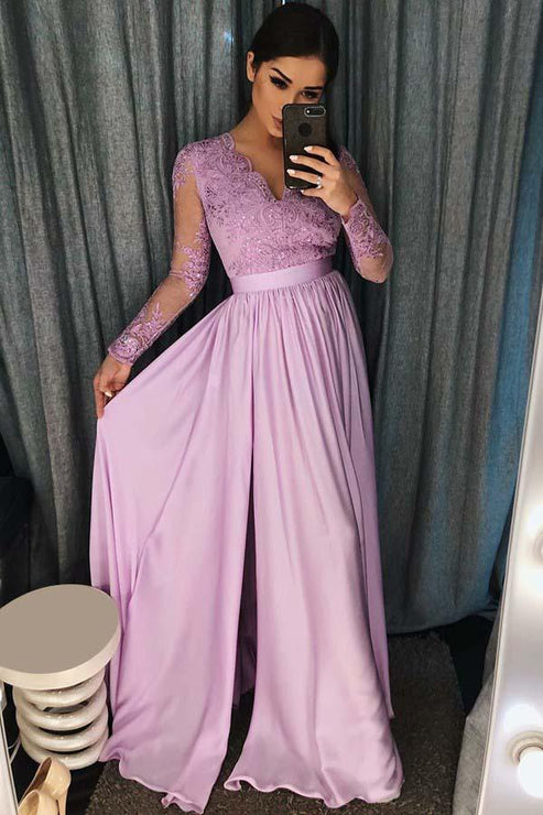Prom Dress Long Sleeves, Graduation School Party Gown, Winter Formal D ...