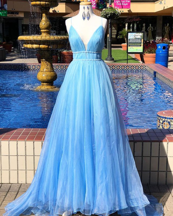 Straps Prom Dresses Long,Graduation School Party Gown – DressesTailor