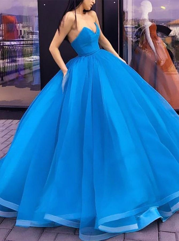 Blue Princess Prom Dress Formal Dress, Evening Dress, Dance Dresses ...